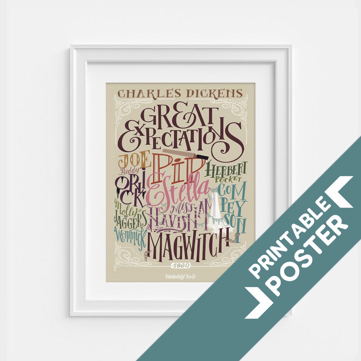 Charles Dickens Printable Poster Great Expectations | Etsy
