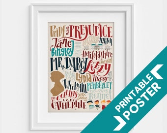 Pride and Prejudice Poster - Etsy