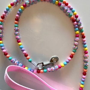 Boujee Dog Leash Multi Colored Beaded Handmade - Etsy
