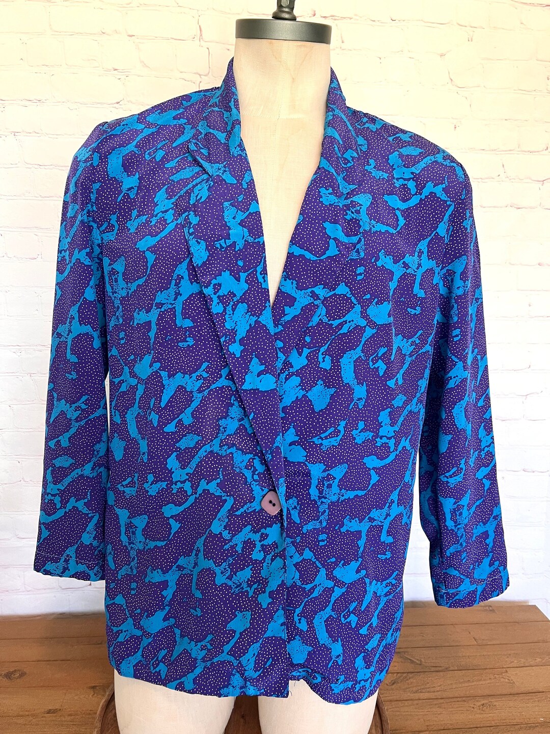 90's Funky Purple and Blue Jacket - Lightweight - Size 16/large - SGS ...
