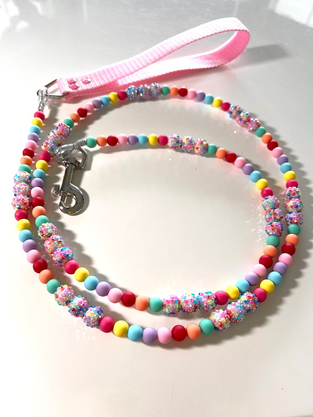Boujee Dog Leash - Multi Colored Beaded - Handmade - Etsy