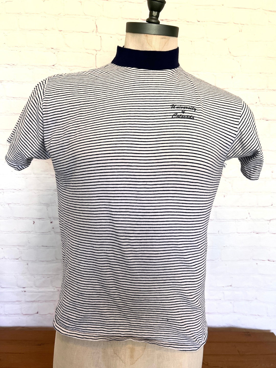 1950's University of Colorado Striped Tshirt - Size Medium - Etsy