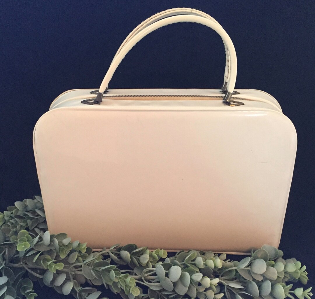 60's Tolin off White Handbag Structure Zip - Etsy