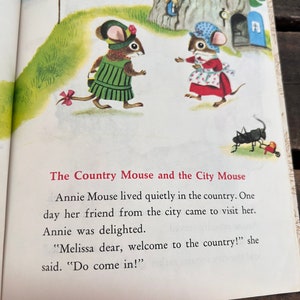 The Country Mouse and the City Mouse -1960's - A Little Golden Book - Etsy