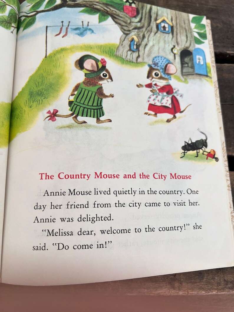 The Country Mouse and the City Mouse -1960's - A Little Golden Book - Etsy