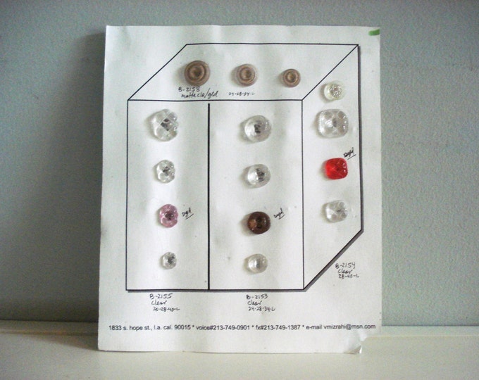 Art Deco Button Factory Sample Card - Etsy
