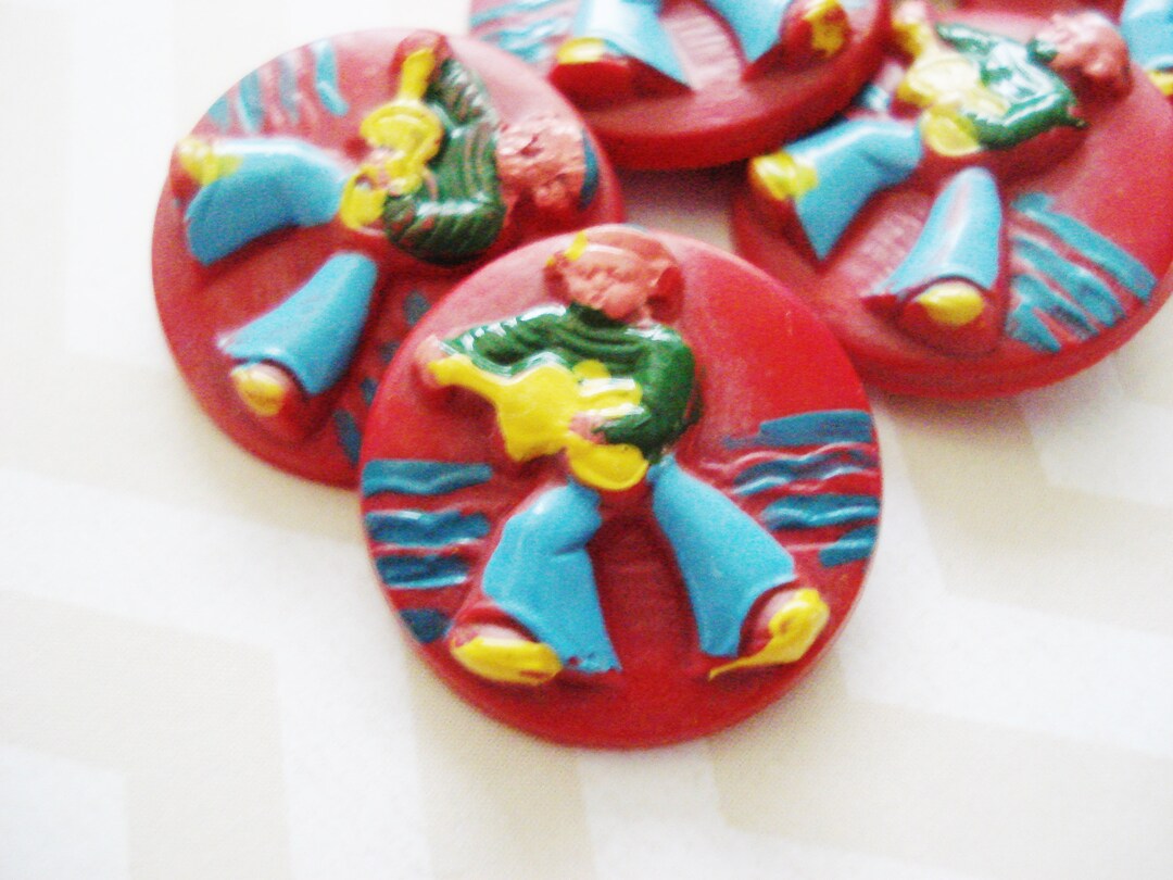 Art Deco Sailor Buttons 8 Italian Sailor Buttons Unique Nautical ...