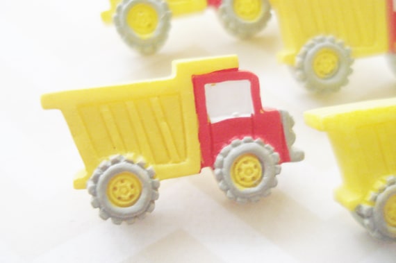 Childrens Button Set 4 Truck Buttons Kids Dump Truck | Etsy