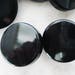 Thick Black Czech Buttons - Vintage Czech Glass Buttons - 25 Glossy ...