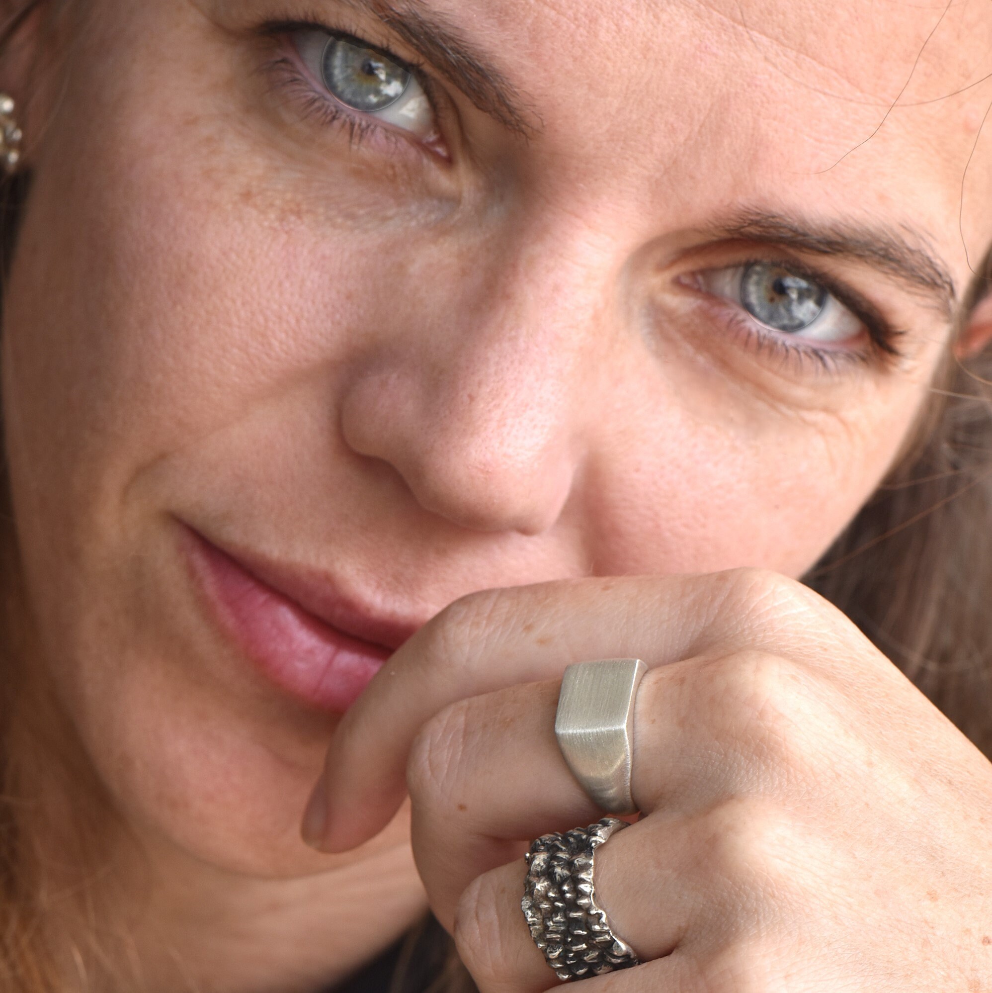 Initial Signet Ring Custom Engraved Gold Ring Womens/Mens | Etsy