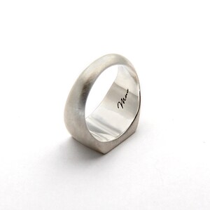 Custom Signet Ring for Men/women, Sterling Silver Square Signet Ring, Custom Engraved Signet ...