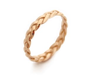 Braided Wedding Band | Etsy