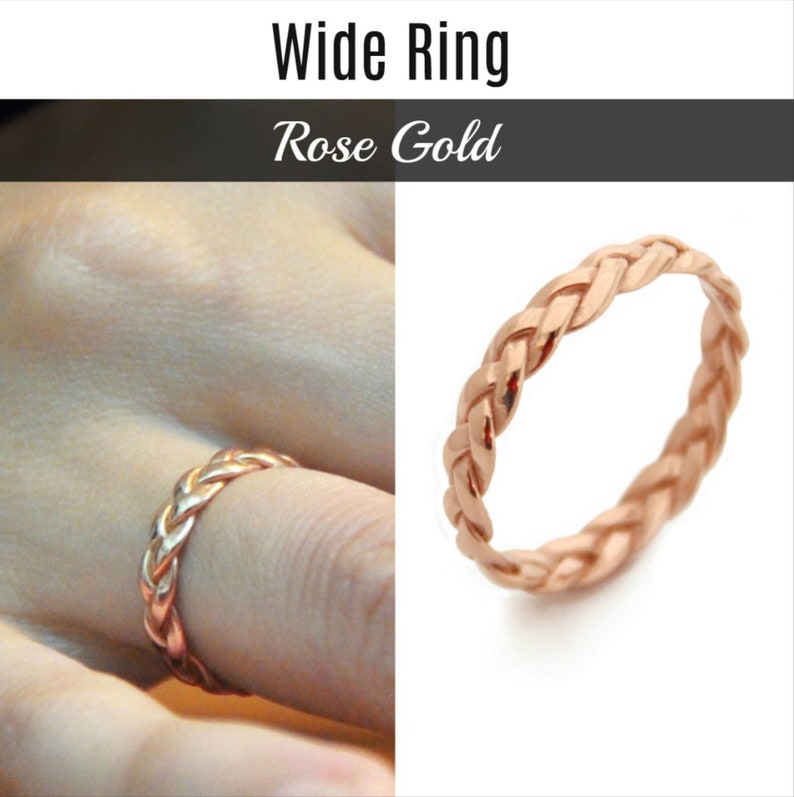 Solid Rose Gold Ring 14k Solid Gold Ring Solid 14k Gold Ring | Etsy