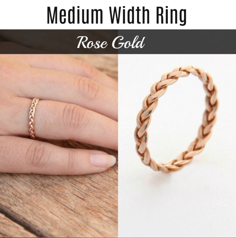 Solid Rose Gold Ring 14k Solid Gold Ring Solid 14k Gold Ring | Etsy