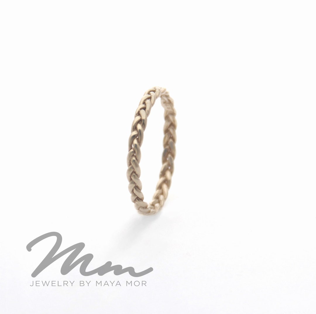 Braided Ring, Three Strand Ring, Flattened Twist Ring, Mixed Metal Ring ...