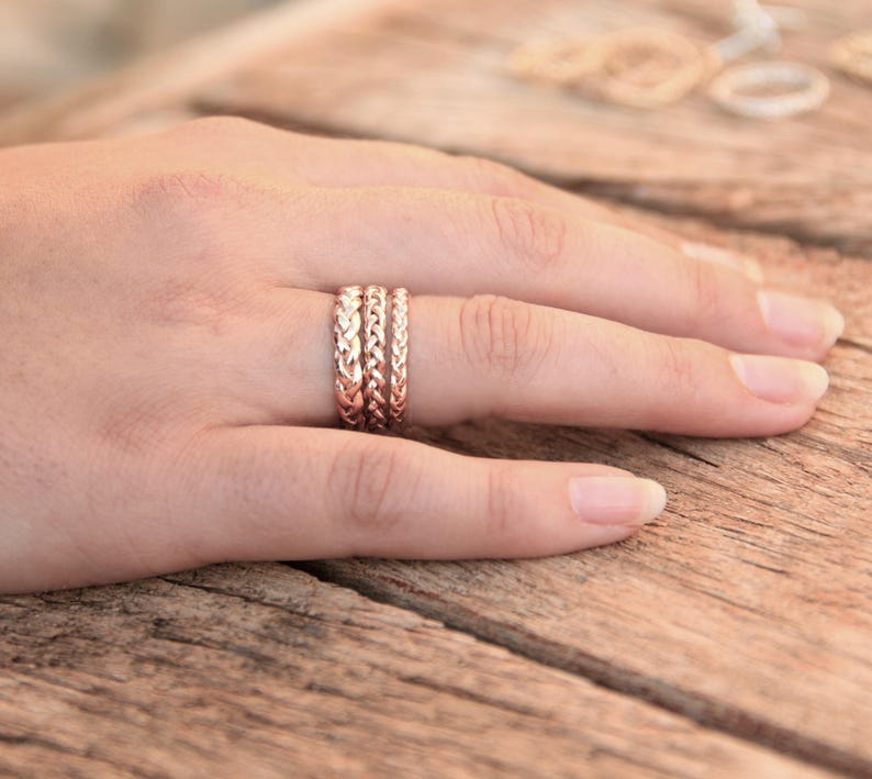 Solid Rose Gold Ring 14k Solid Gold Ring Solid 14k Gold Ring | Etsy