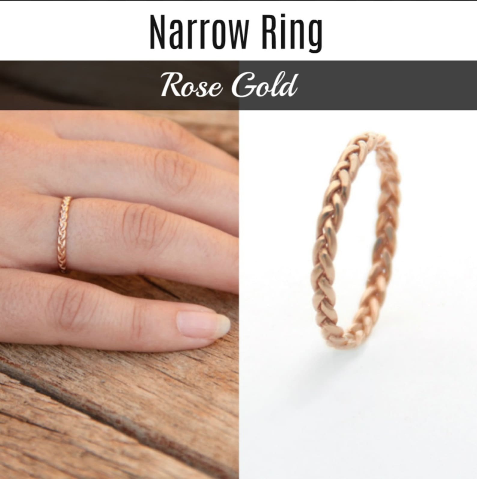 Solid Rose Gold Ring 14k Solid Gold Ring Solid 14k Gold Ring - Etsy
