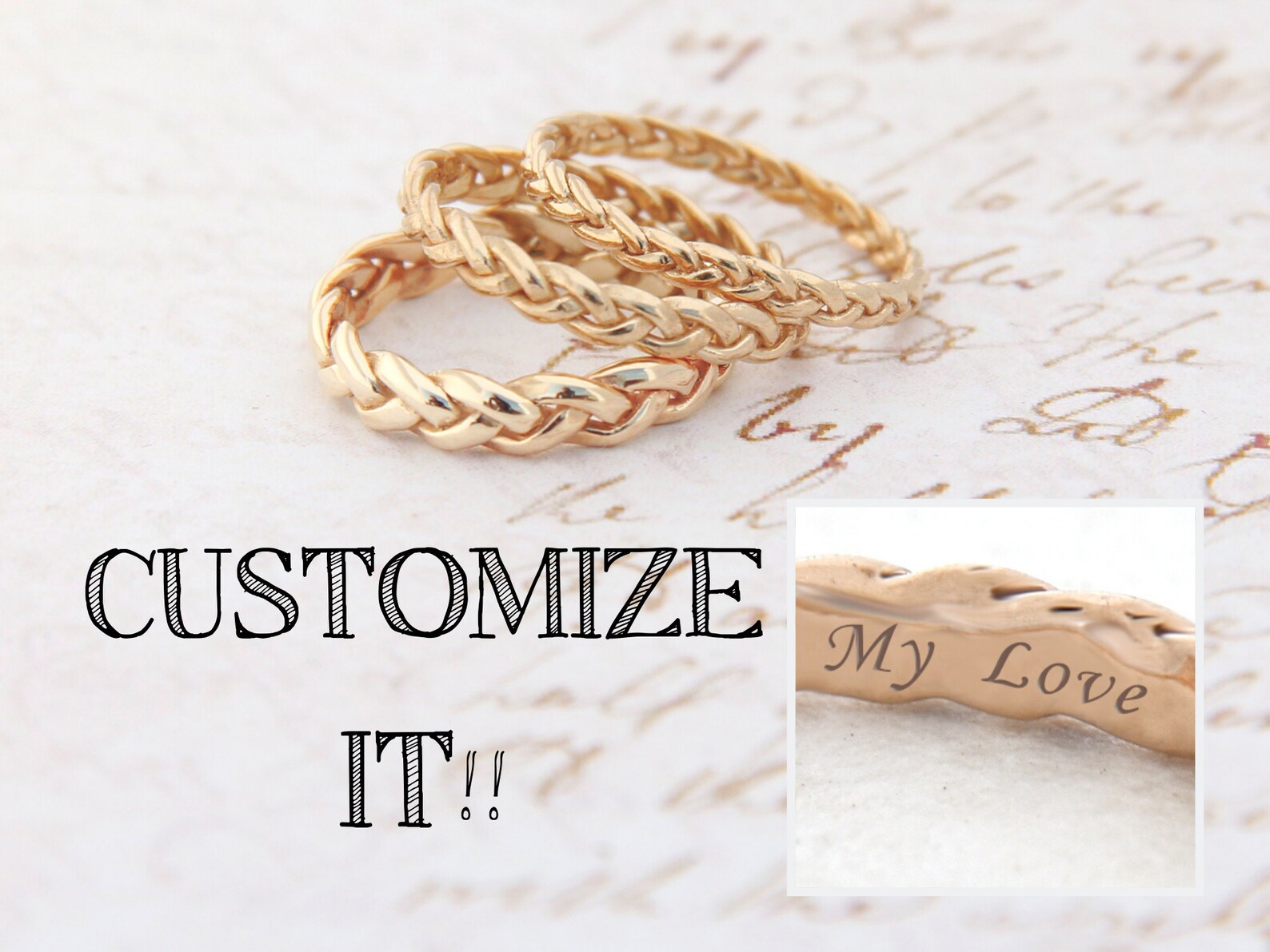 14K Solid Gold Wedding Bands for Women Stacking Gold Rings - Etsy