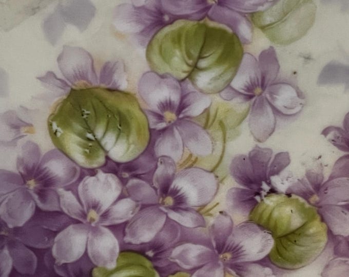Hand Painted ~ Featuring Violets With Gold Gilt ~ Plate ~ Purple ...