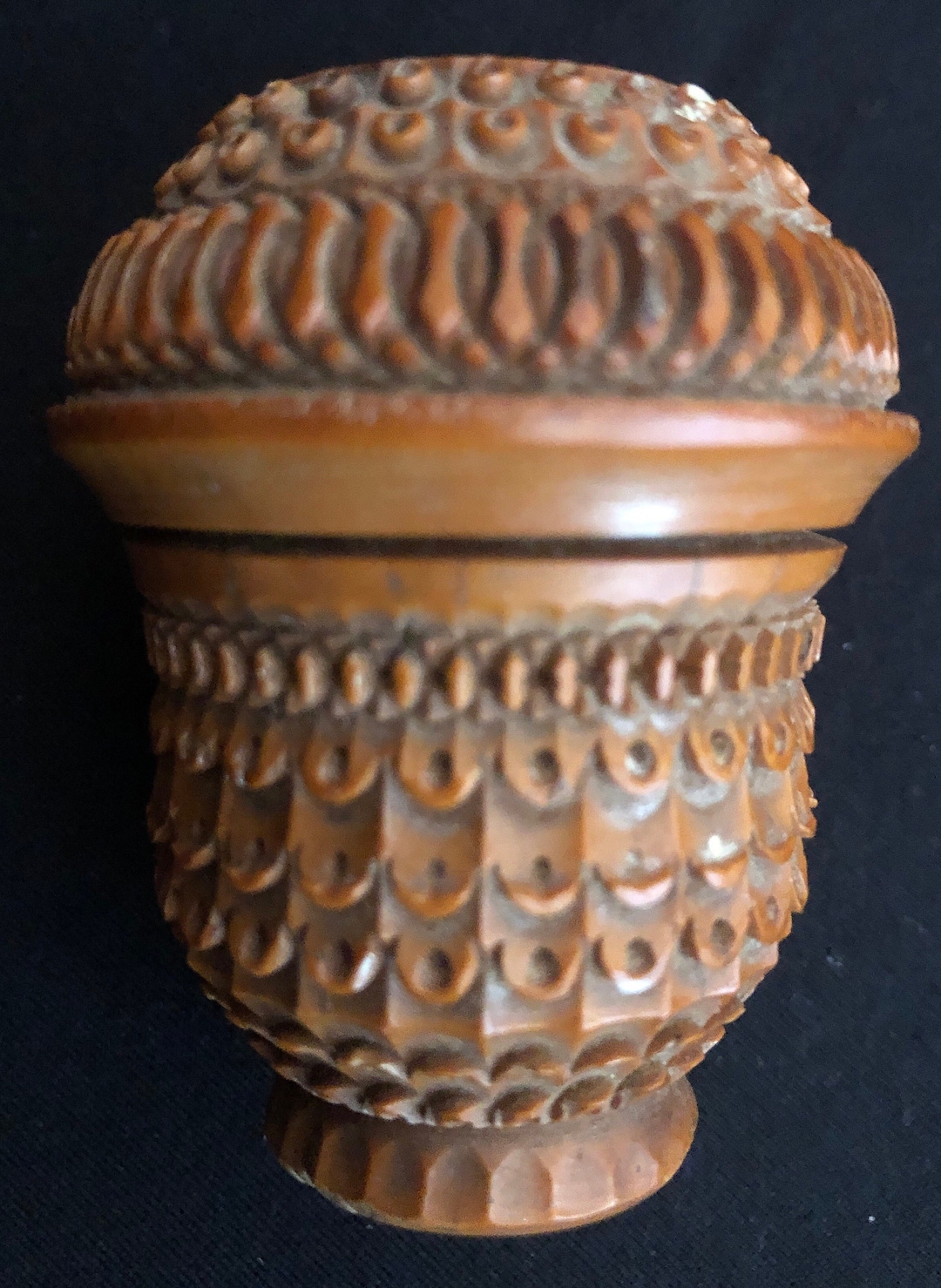 19th Century Carved Wood Coquilla Nut Pounce Pot or Spice Shaker - Etsy