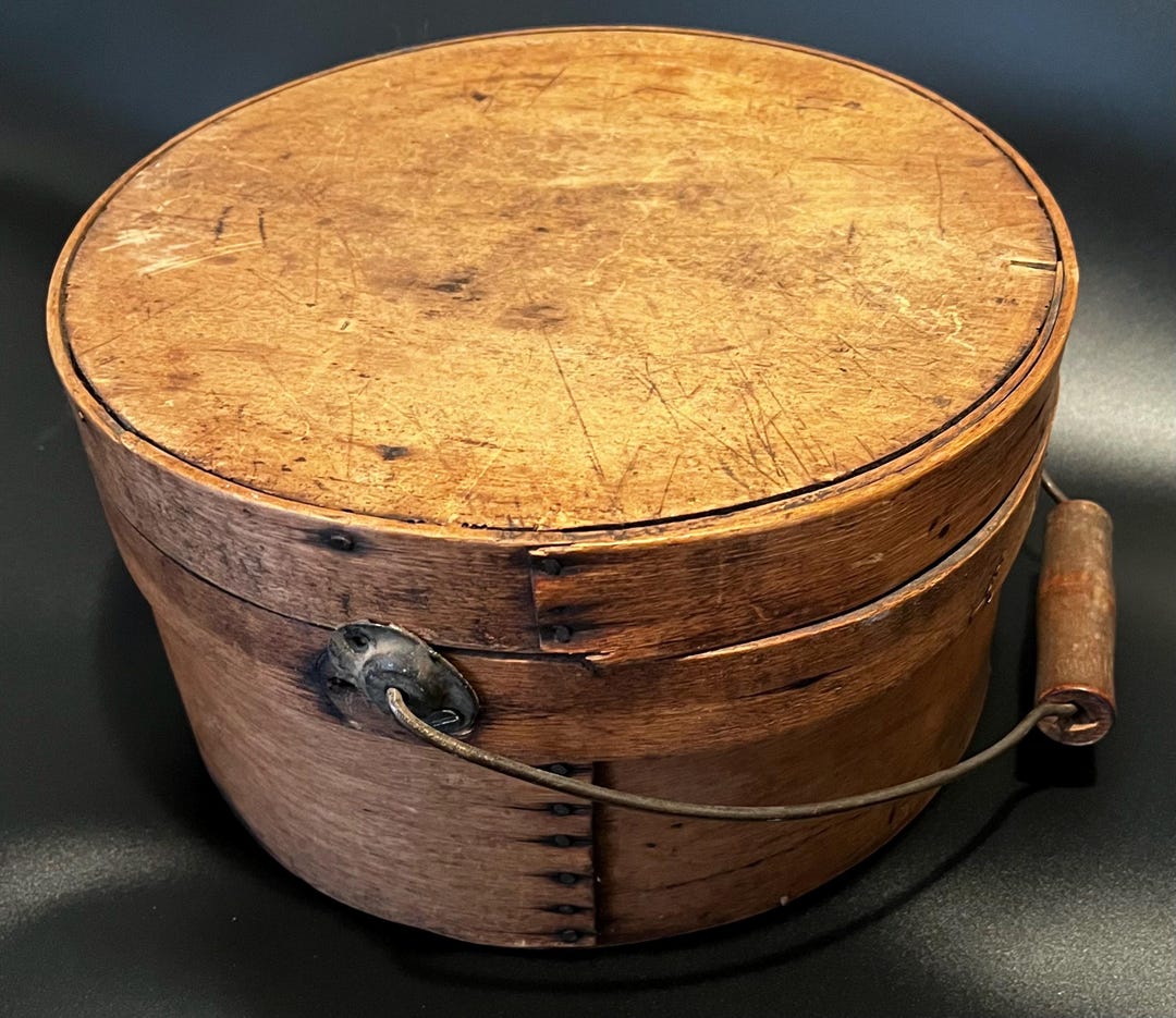 Pantry Box With Bail Handle & Lid ~ Primitive/country ~ as is ~ Great ...