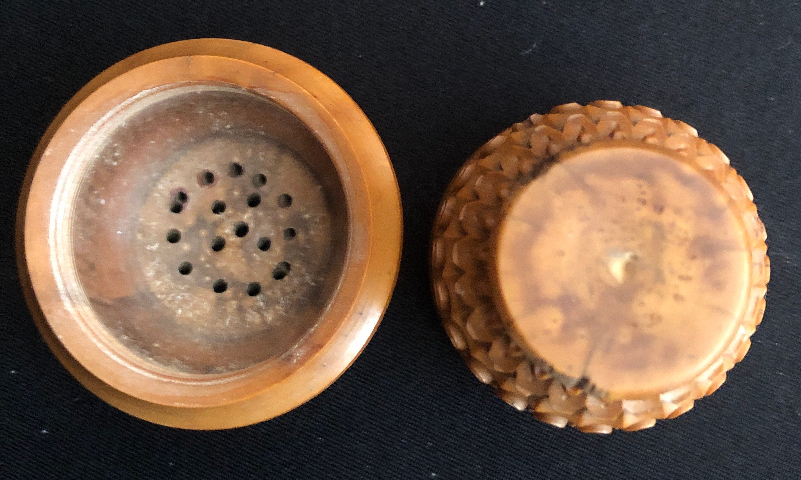 19th Century Carved Wood Coquilla Nut Pounce Pot or Spice Shaker - Etsy