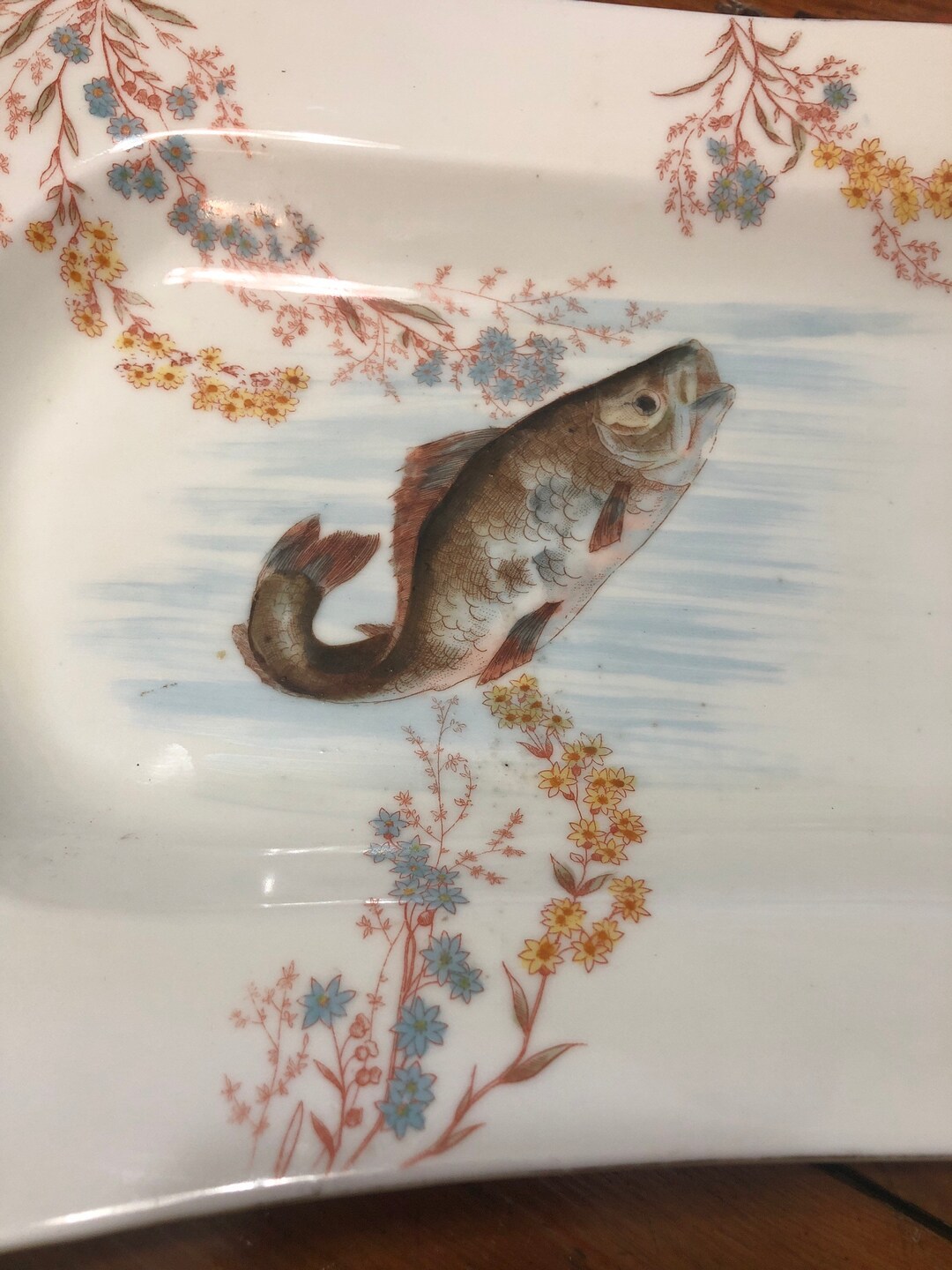 Frieda Fish Platter & 6 Plates Set Austria - Etsy