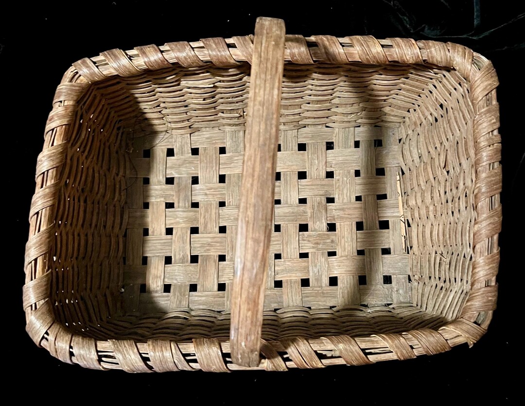 Vintage Primitive Country ~ Rectangle ~ Basket ~ Handmade - Etsy