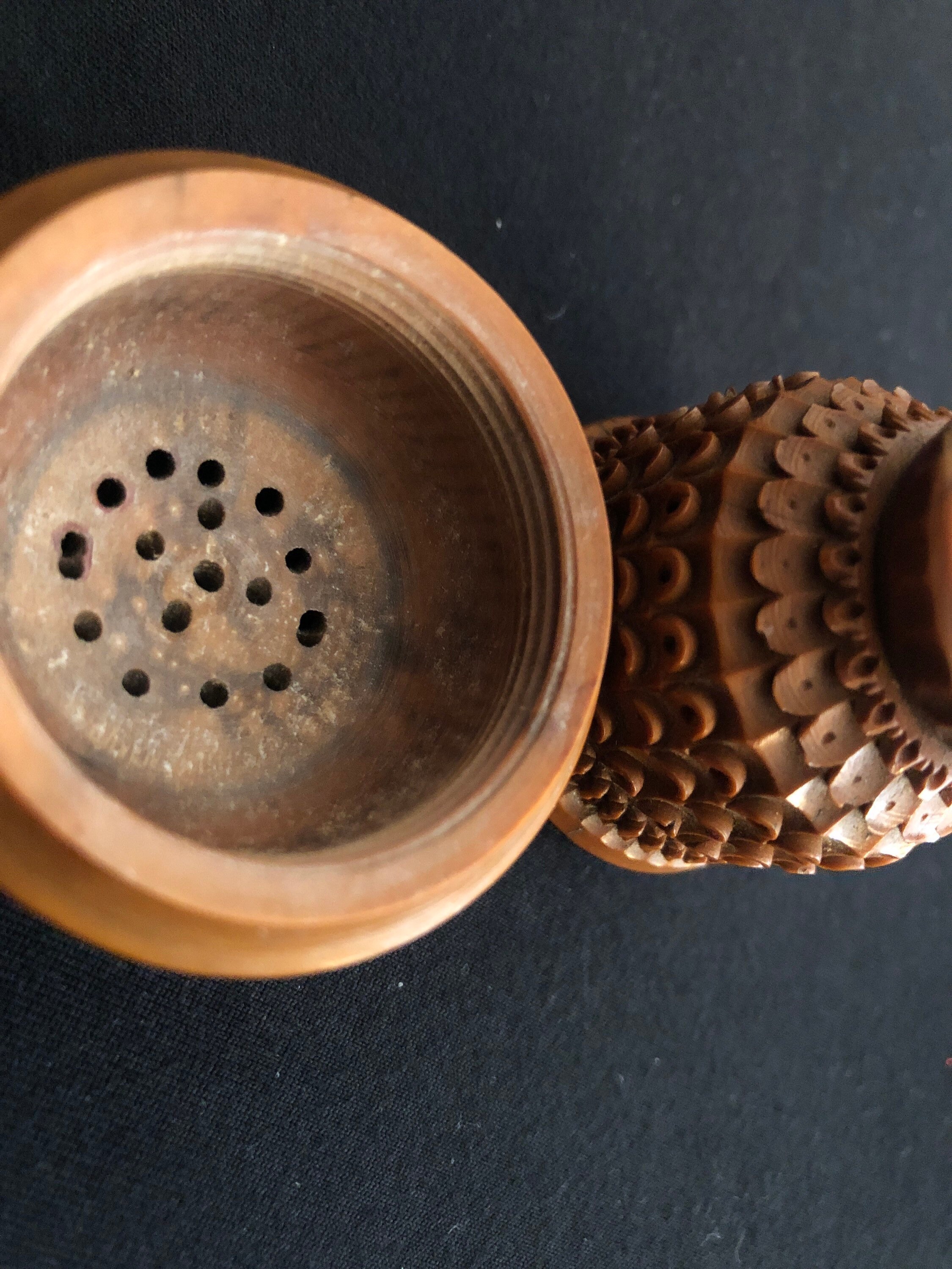 19th Century Carved Wood Coquilla Nut Pounce Pot or Spice Shaker - Etsy