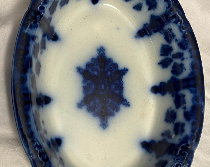 RARE ~ Flow Blue ~ Porcelain China ~ Oval ~ Serving Bowl - Etsy
