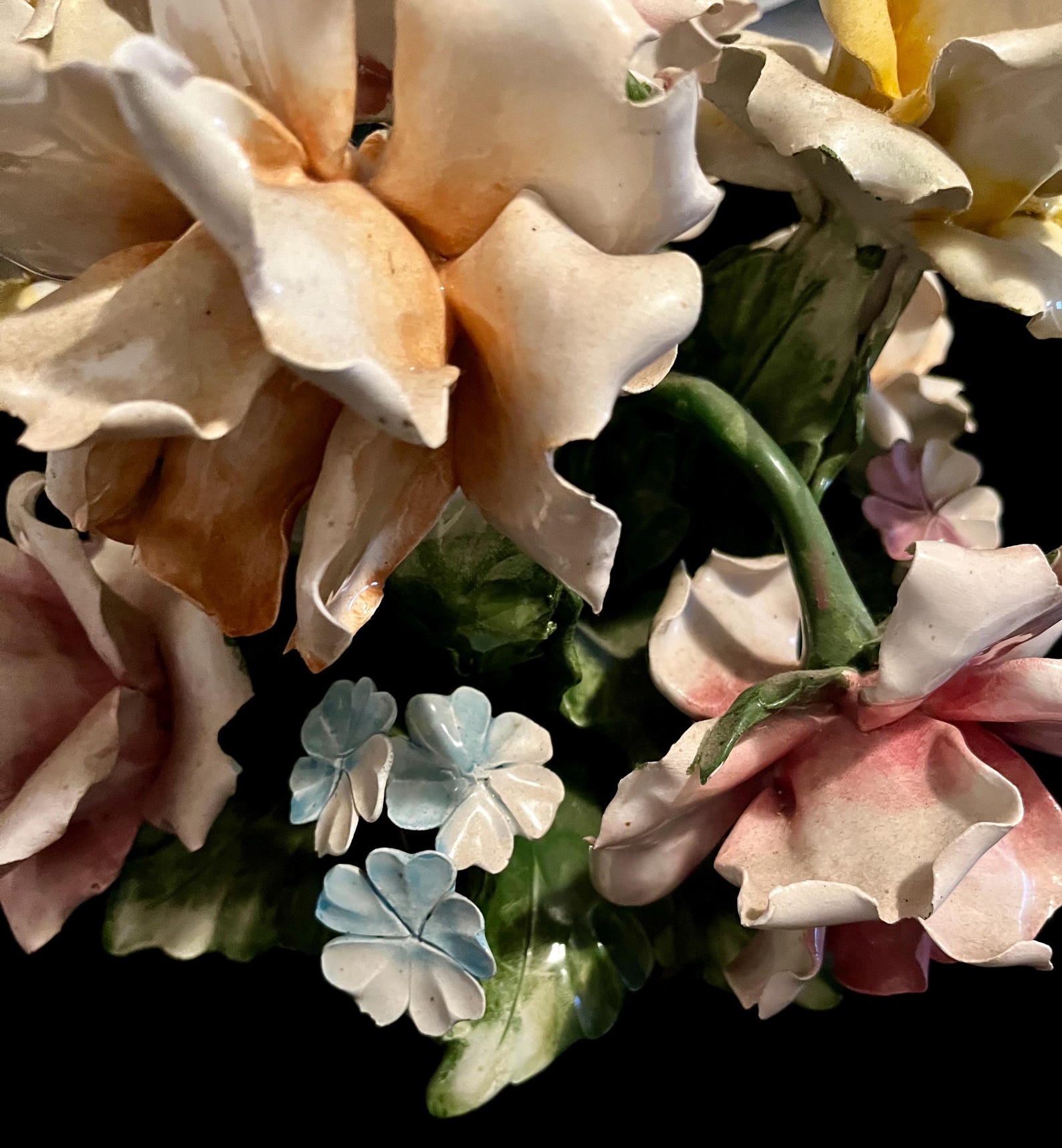 HUGE Vintage Capodimonte Roses Floral Italian Centerpiece - Etsy