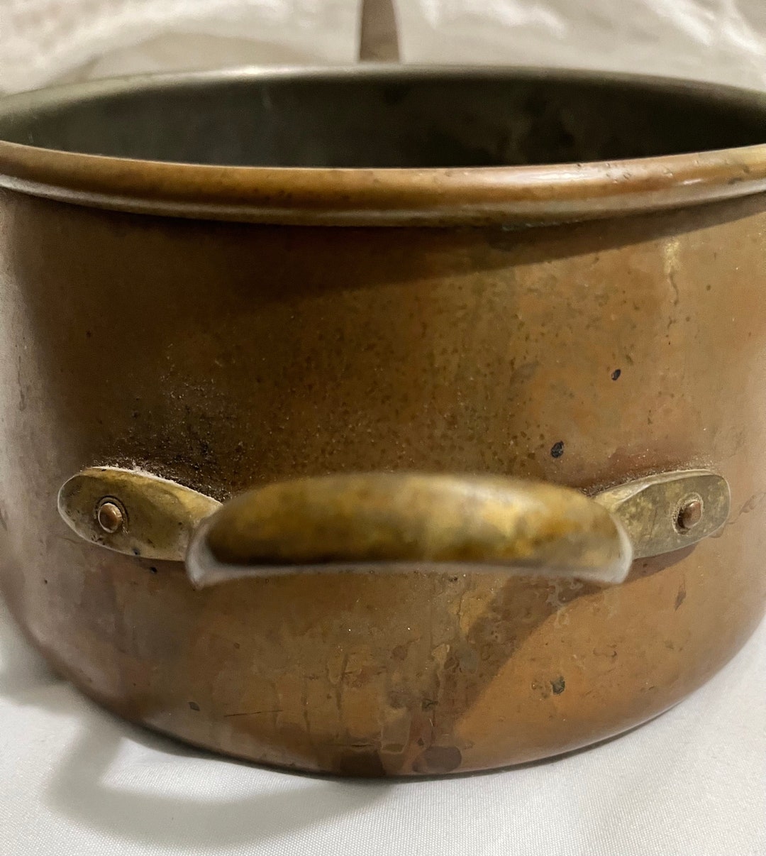 Vintage French Copper Sauce Pot / Sauté Pan With Brass Handles - Etsy
