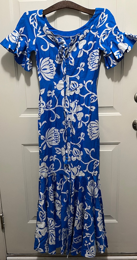 1960's Mu'Mu' Maxi Dress ~ Made in Royal Hawaiia - Gem