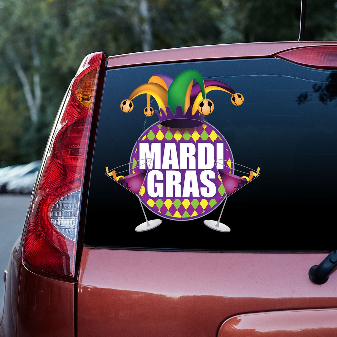 Funny Happy Mardi Gras Vinyl Car Decal Sticker CS5303 Custom - Etsy