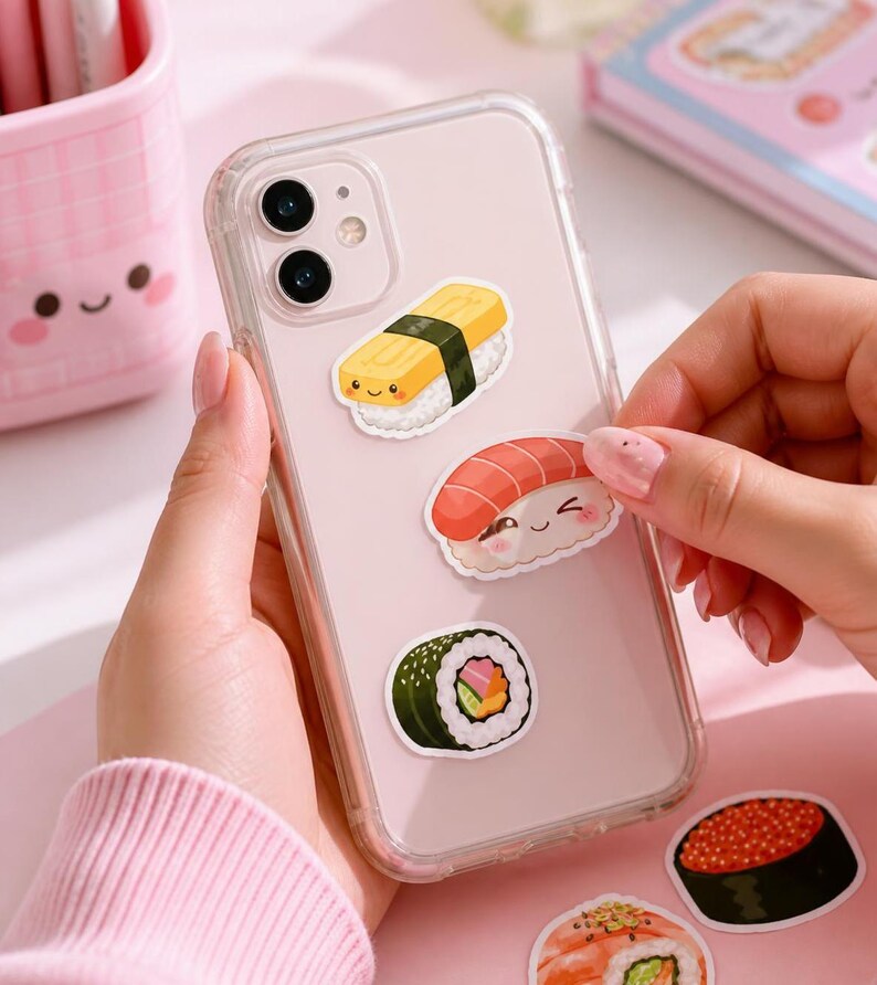 Sushi Sticker Sheet, Watercolor Japanese Food (digital Download) - Etsy