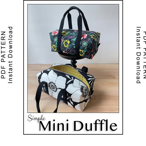 Simple Mini Duffle Sewing Pattern PDF Instant Download - Etsy