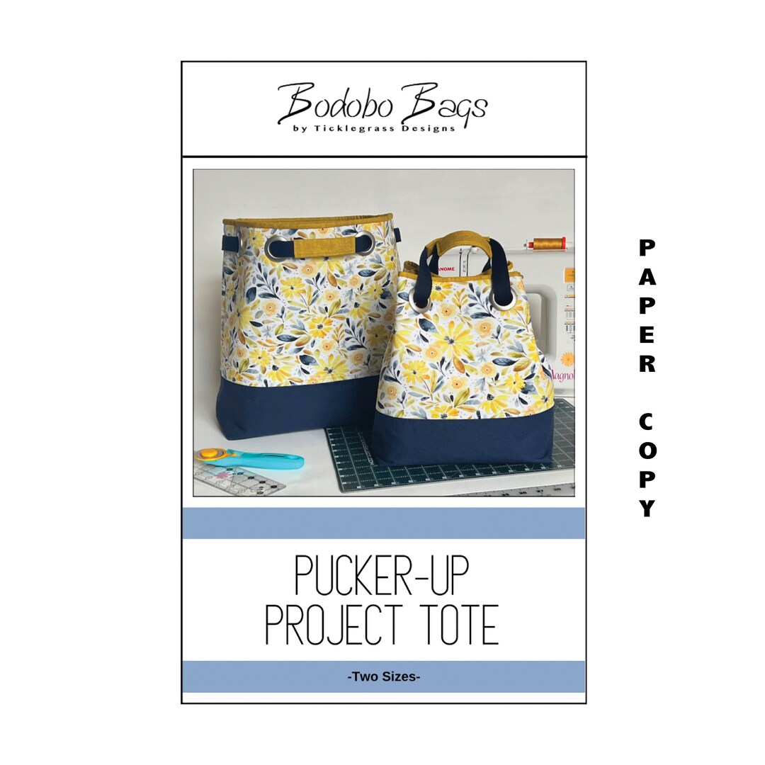 Pucker Up Project Tote Sewing Pattern Paper Copy Etsy