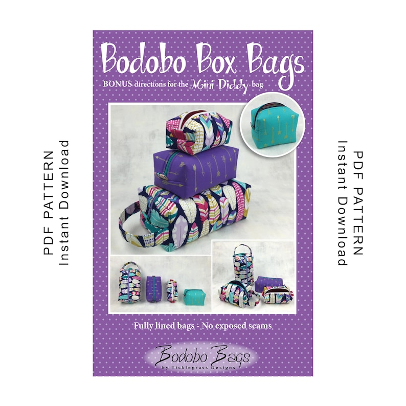 Box Bag Sewing Pattern PDF Instant Download - Etsy UK