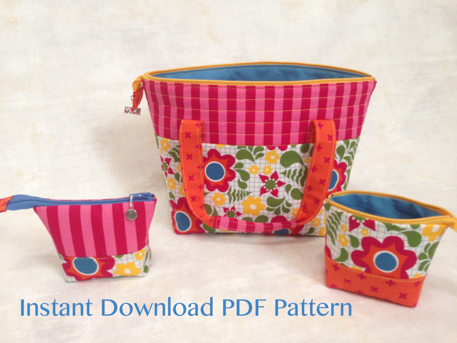 Stitcher's Dream Bag and Itty Bitty Pouch Sewing Pattern - PDF Instant ...