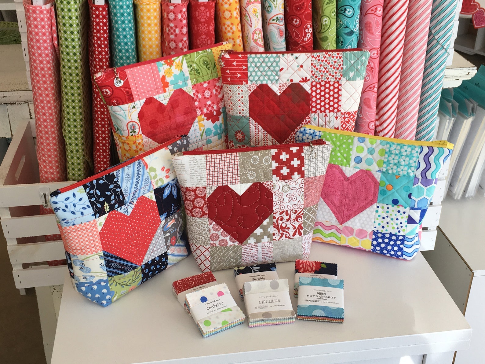 Be Mine Heart Zipper Pouch Sewing Pattern PDF Instant | Etsy