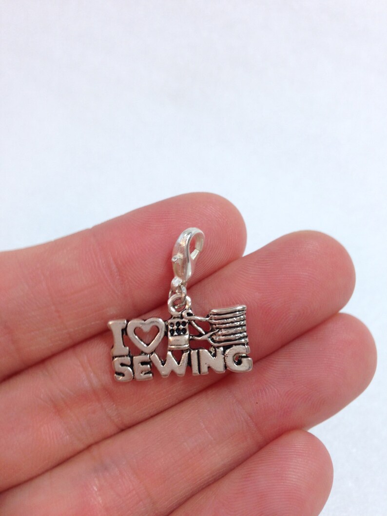 I Love Sewing Zipper Charm I Love Sewing Zipper Pull - Etsy