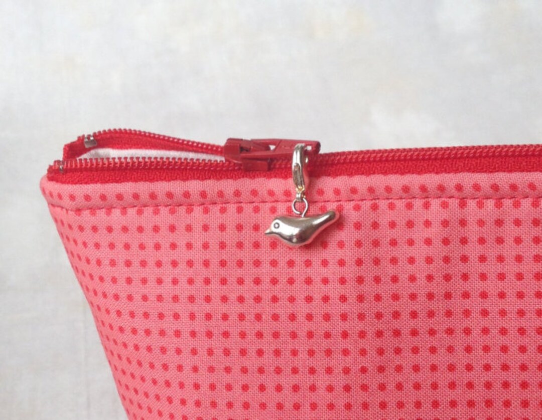 Bird Zipper Charm, Tiny Silver Bird - Etsy