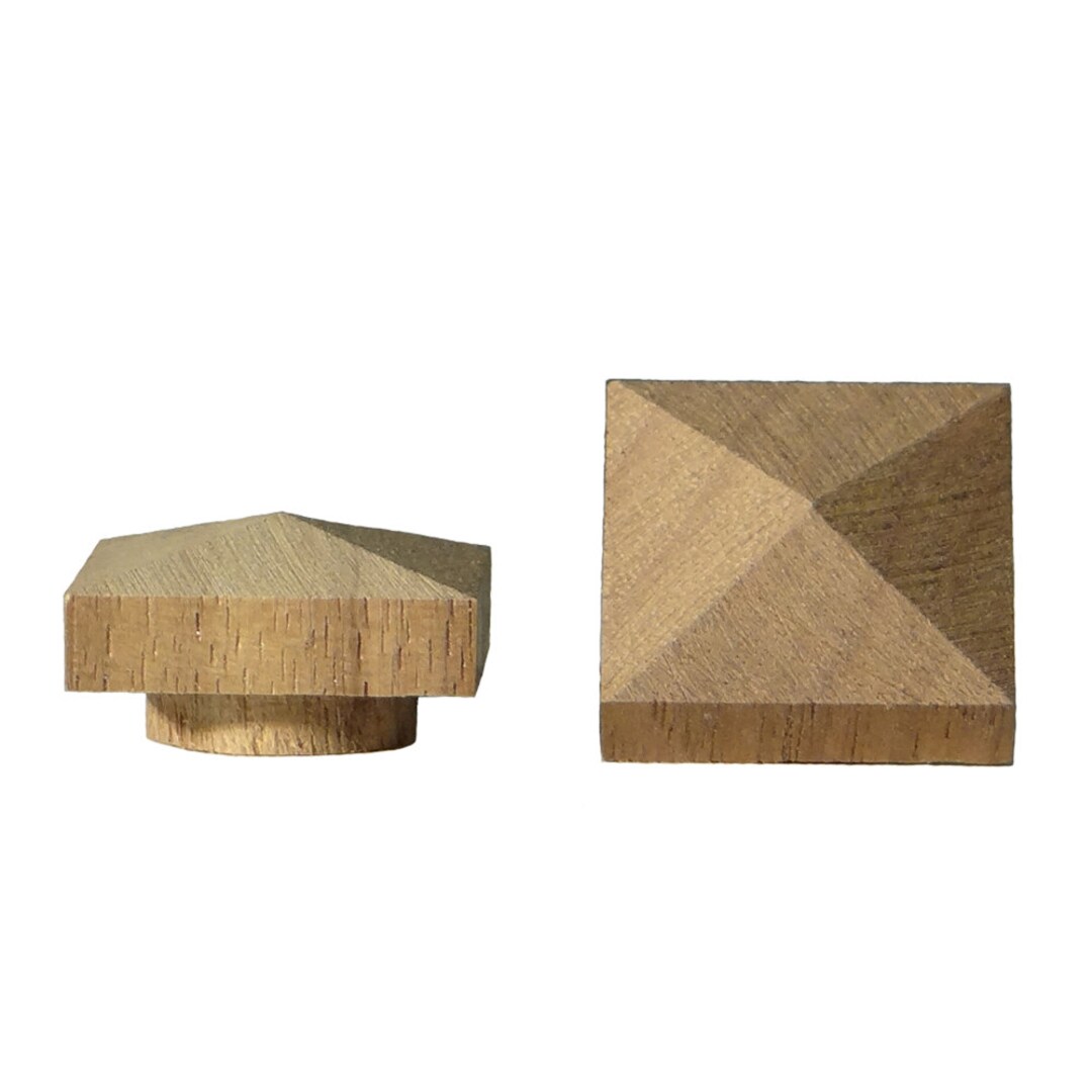 48 Pk 3/4 Large Walnut Low Profile Pyramid Top Hole Plugs That Fit a 1/ ...