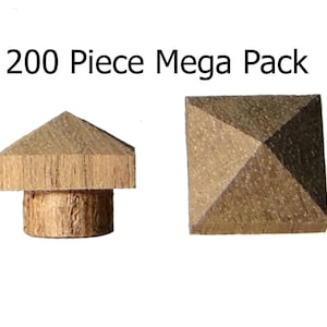 48 Pk 1/2 Cherry Low Profile Pyramid Top Hole Plugs That Fit a 3/8 Hole ...