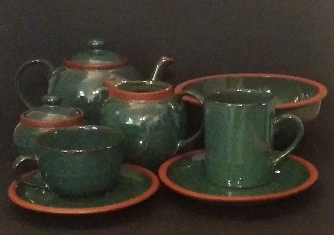 Henry Watson Pottery Suffolk Tableware Green Glaze - Etsy
