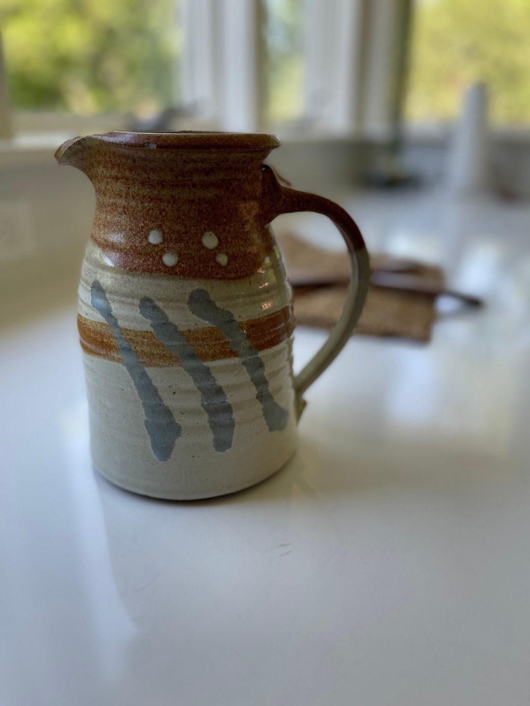 Handmade, Hand Painted, Ceramic Kitchen Pitcher, Kitchen, Everyday Use ...