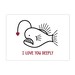 Angry Angler Fish Love Card - Etsy