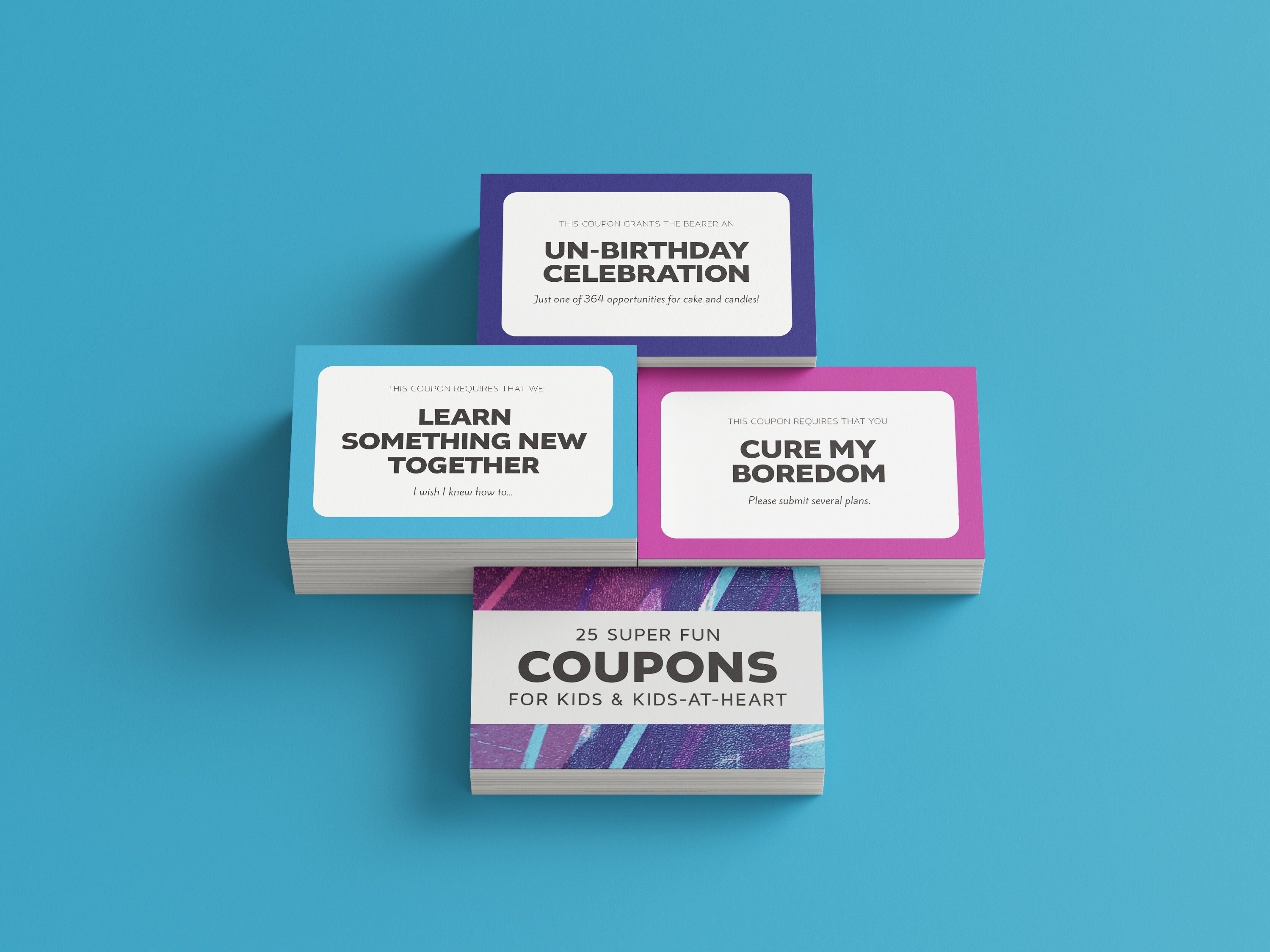 25 Super-fun Coupons for Kids and Adults of All Ages, Printed Set - Etsy