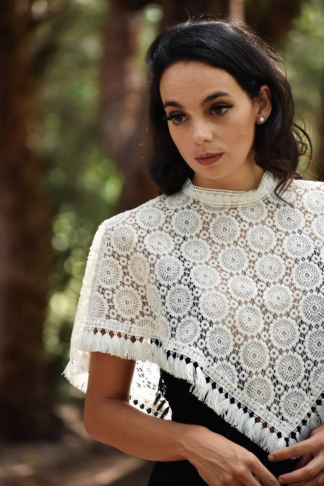 White Lace Wedding Cape Lace Bridal Cape With Fringe Trim | Etsy