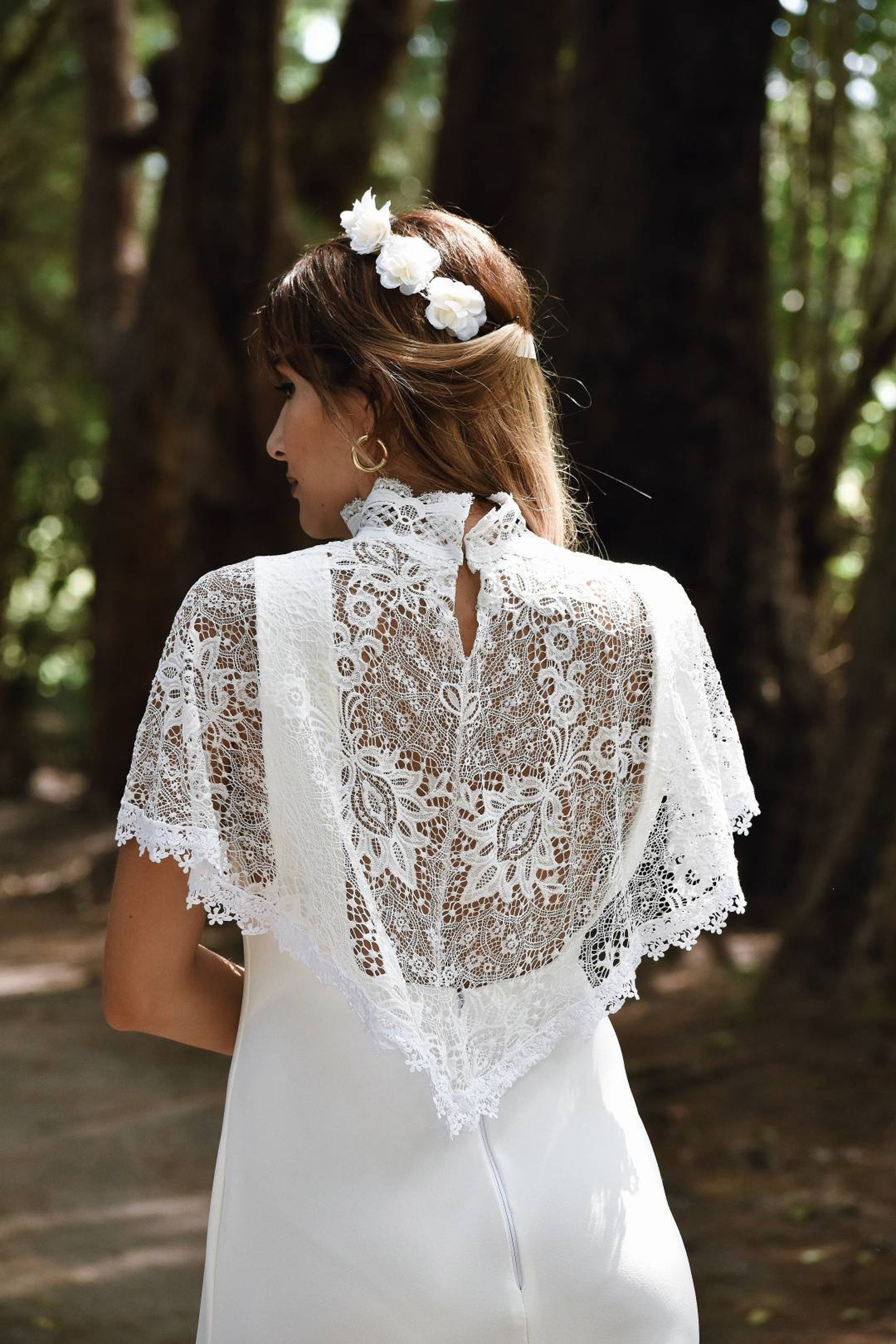 White Lace Wedding Cape Lace Bridal Cape With Fringe Trim - Etsy